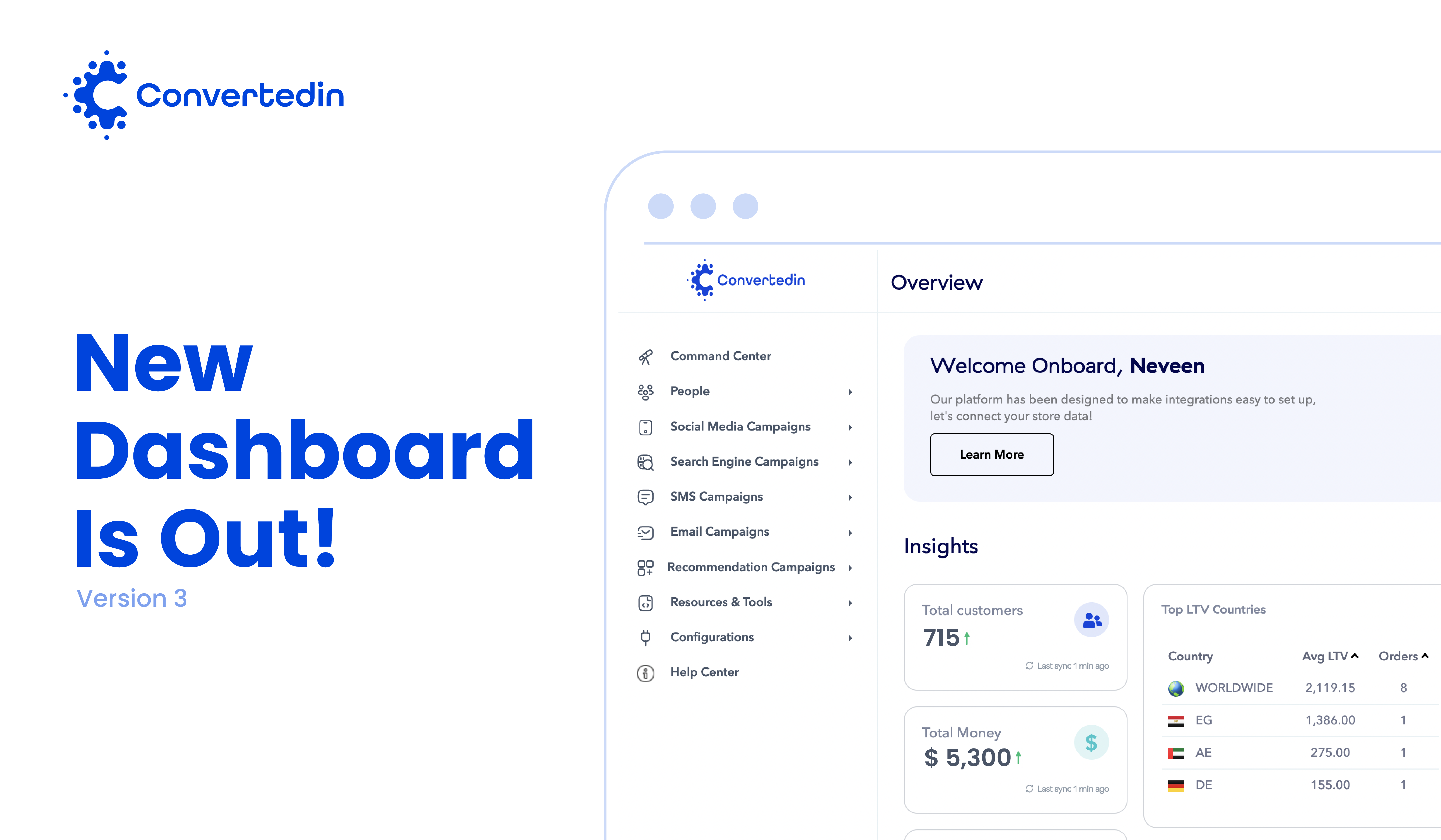 Convertedin New Dashboard Version 3 Is Out!